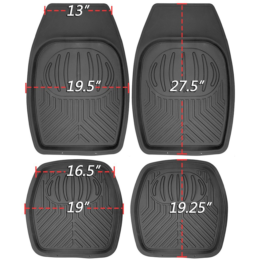 Universal 3pcs/set PVC Rubber Car carpet
