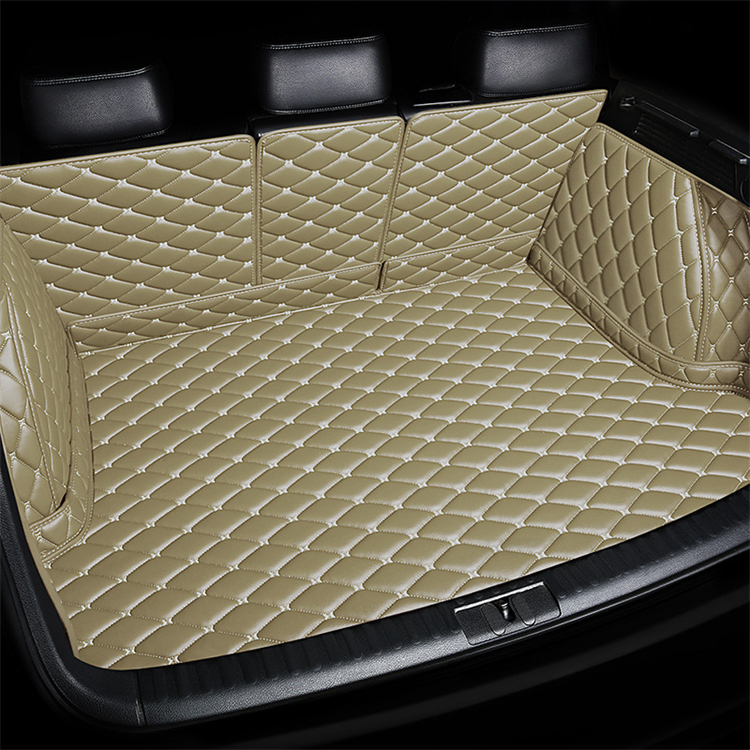 Leather car trunk mat boot carpet