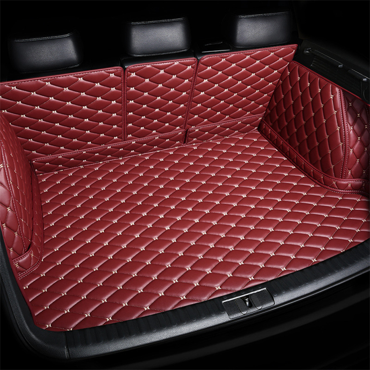 Leather car trunk mat boot carpet